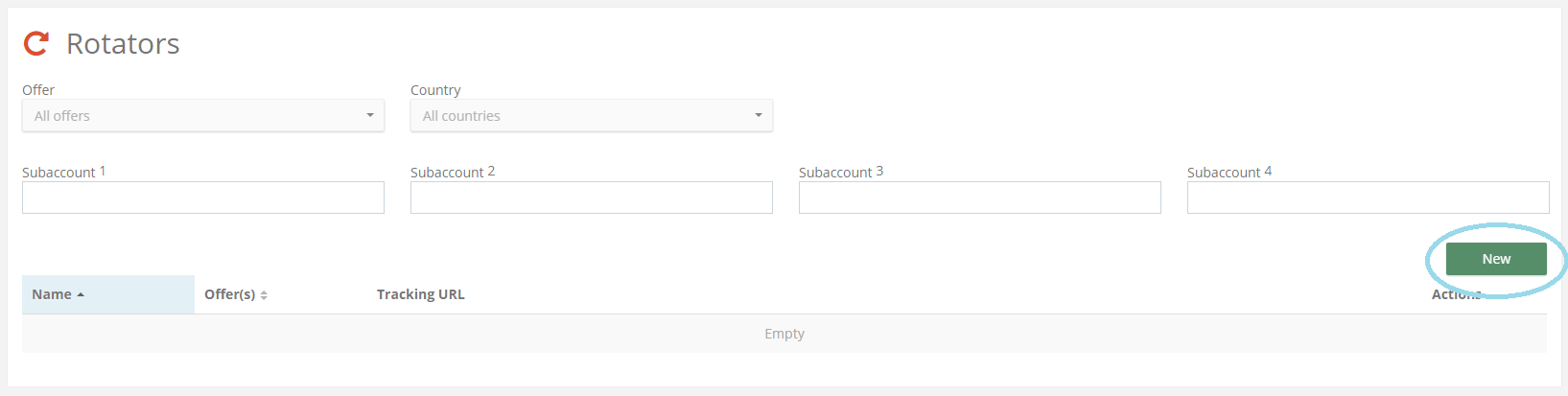 New feature: rotator for offers – AdCombo